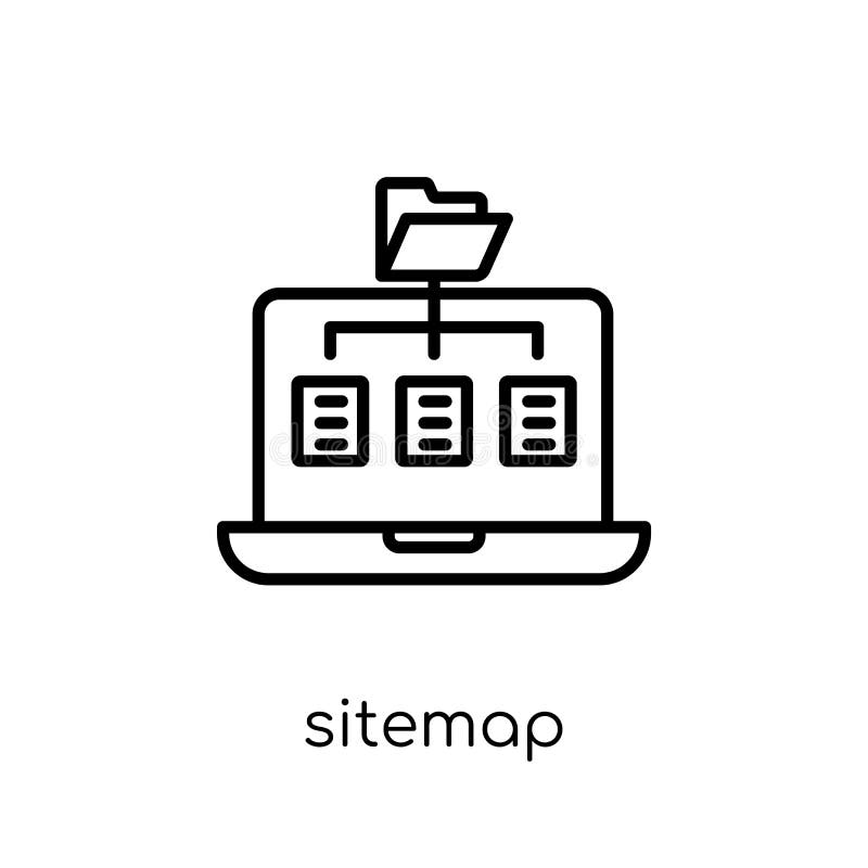 Sitemap Linear Icon. Modern Outline Sitemap Logo Concept on Whit Stock ... Sitemap Linear Icon. Modern Outline Sitemap Logo Concept on Whit Stock ...