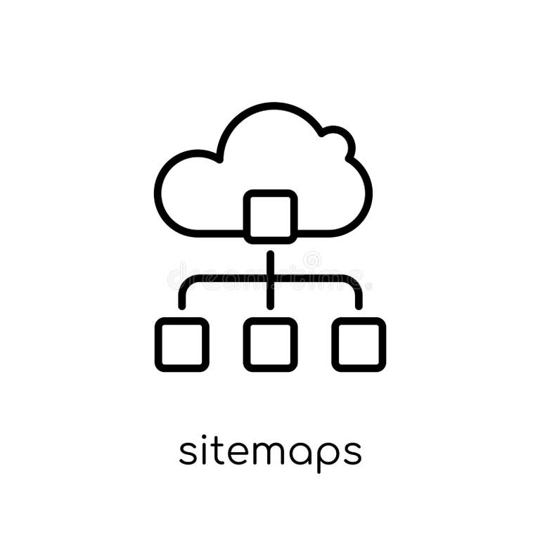 Sitemaps Icon. Trendy Modern Flat Linear Vector Sitemaps Icon on Stock ...
