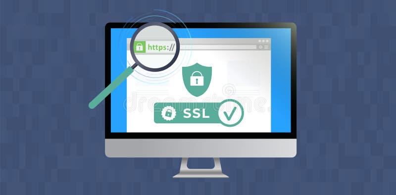 Sitio Web Con Cifrado De Certificado Ssl. Ventana De Explorador Con El Protocolo Seguro De ...