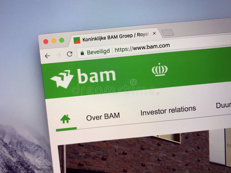 Sitio Web De BAM Group Real Imagen de archivo editorial - Imagen de ...