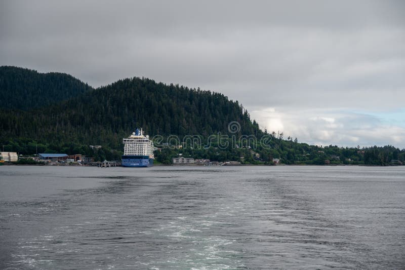 Celebrity Eclipse while Docked at Sitka, Alaska Stock Photo - Image of ...