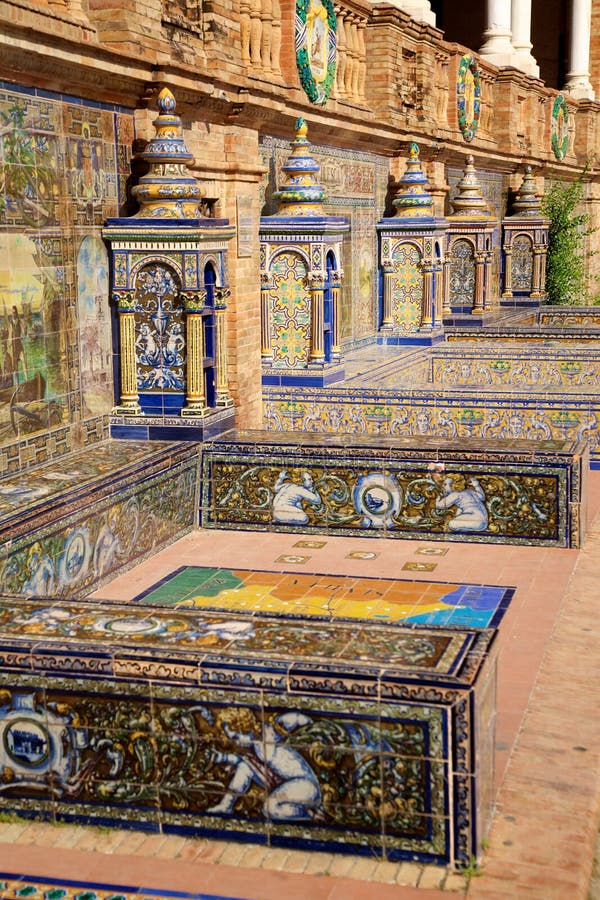Sits at Public Seville Square Stock Image - Image of seville, andalusia ...