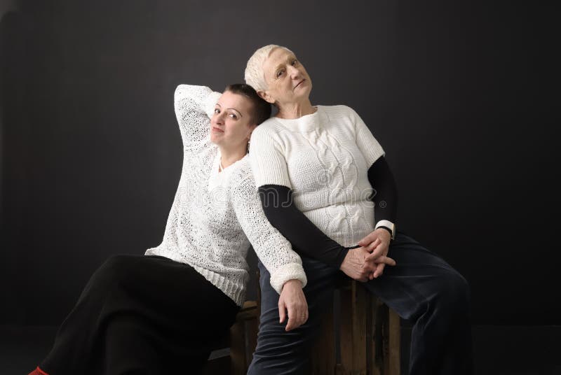 Sitted Mature and Senior Woman Stock Image - Image of relax, loving ...