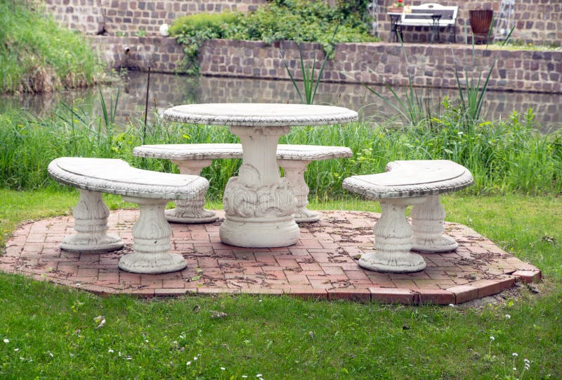 Sitting Area stock photo. Image of area, table, bench - 51692086