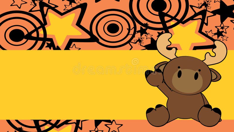 Sitting moose stock illustration. Illustration of cartoon - 36664904