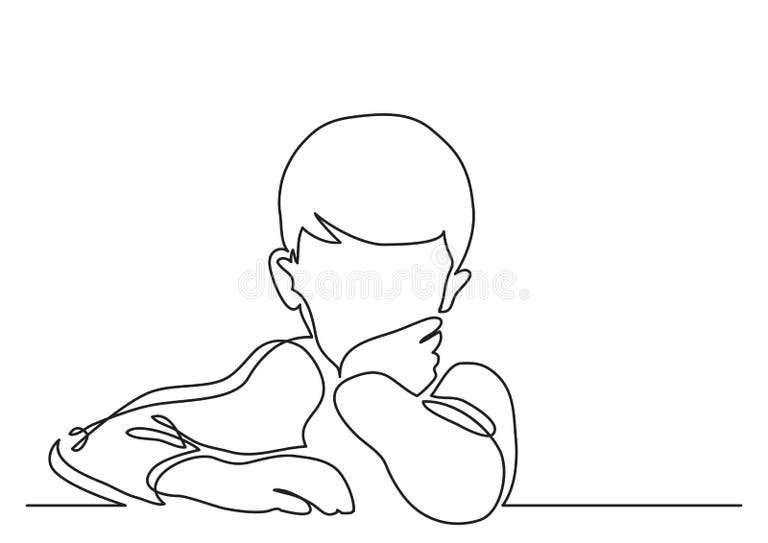 Boy Line Drawing Stock Illustrations – 78,474 Boy Line Drawing Stock ...