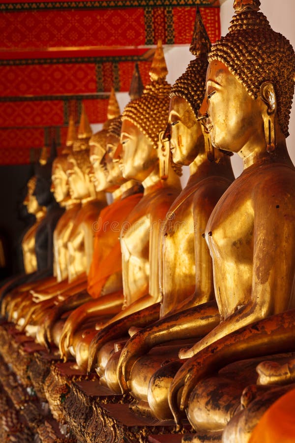 Sitting Buddha Statues, Thailand Stock Image - Image of buddhist, lord ...