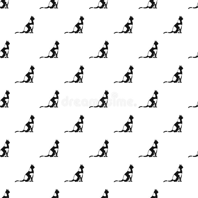 Sitting cat pattern vector stock vector. Illustration of repeat - 107680636