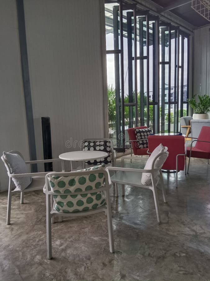 Sitting Corner with Cute Table and Chair Set Stock Photo - Image of ...