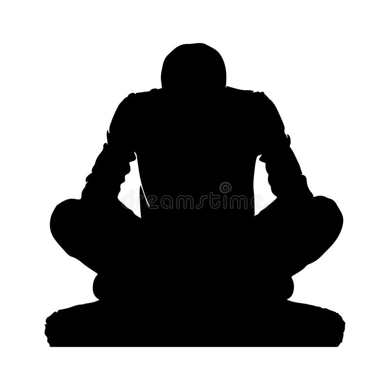 Sitting Cross-Legged Head Bowed Stock Vector - Illustration of design ...