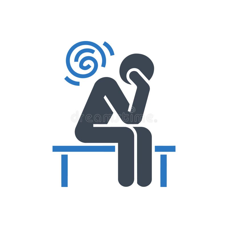 Sitting in Distress Icon stock vector. Illustration of distress - 350117169