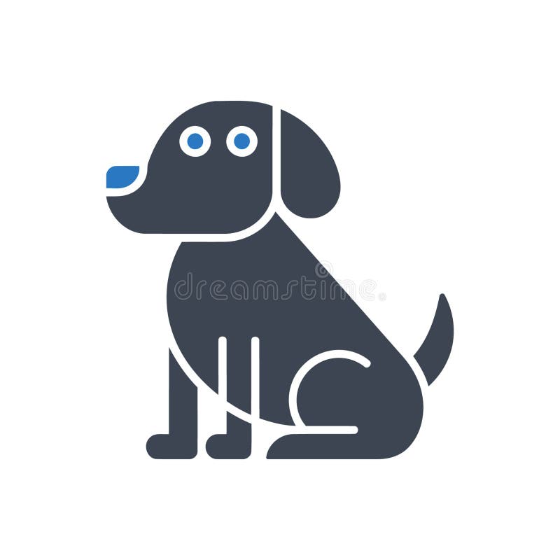 Sitting Dog Icon stock illustration. Illustration of friend - 376291251