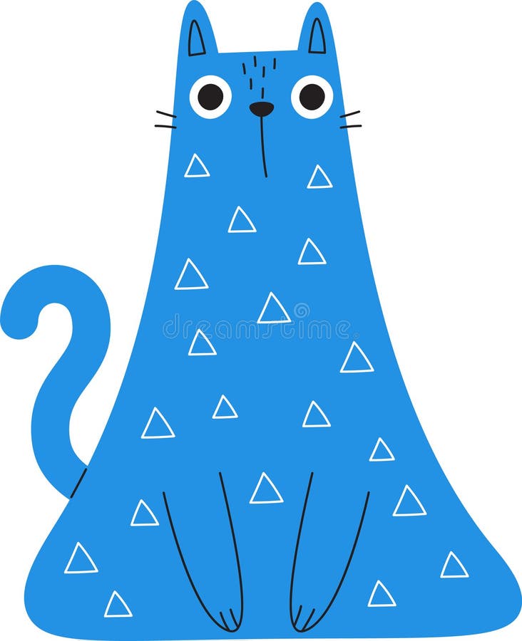 Sitting Doodle Pattern Cat stock vector. Illustration of doodle - 322546802