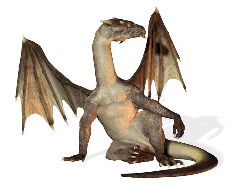 Sitting Dragon stock illustration. Illustration of mythical - 26783881