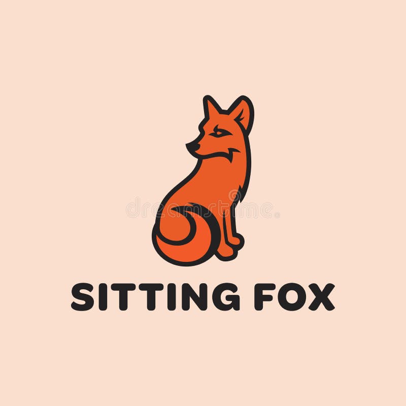 Orange Wolf Mascot Logo Vector Stock Vector - Illustration of graphic ...