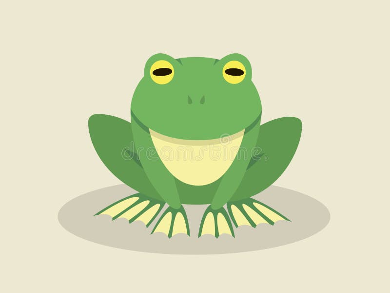 Sitting Frog stock vector. Illustration of smiling, design - 52570864