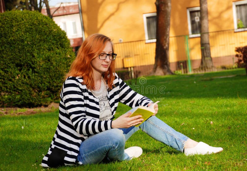 Sitting, Grass, Plant, Lawn Stock Image - Image of recreation, girl ...