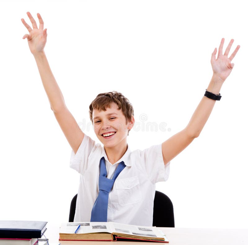 Sitting happy student stock photo. Image of smile, young - 28118644