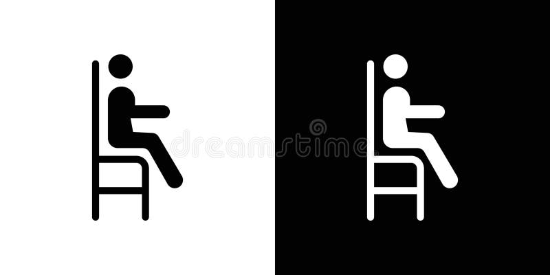 Sitting Icon Logo Set Vector Stock Vector - Illustration of angry ...