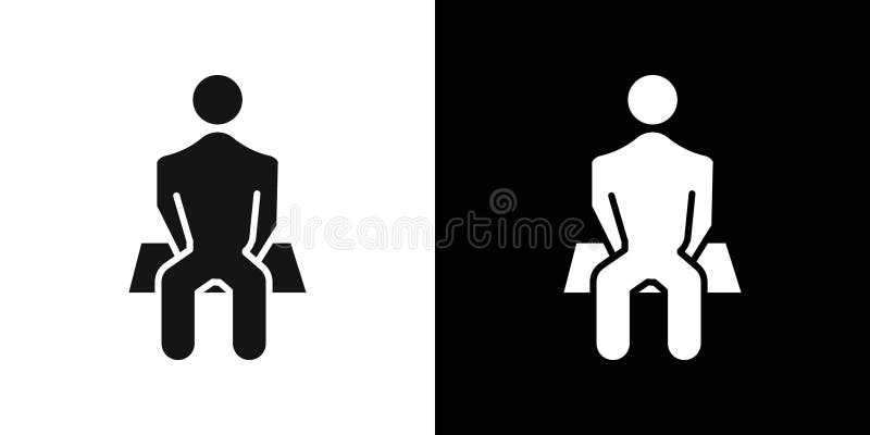 Sitting Icon Logo Set Vector Stock Vector - Illustration of journey ...
