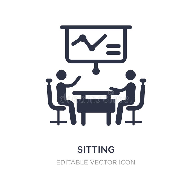 Sitting Icon on White Background. Simple Element Illustration from ...