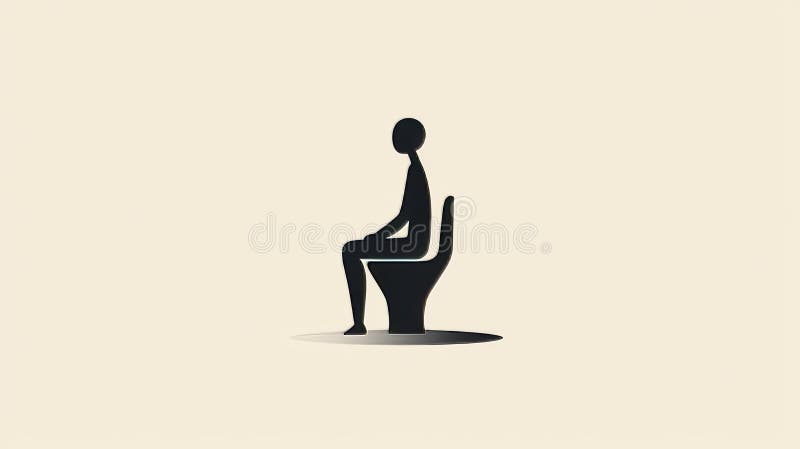 Sitting Man Icon - a Stickman Pictogram for Use in User Interfaces, Web ...