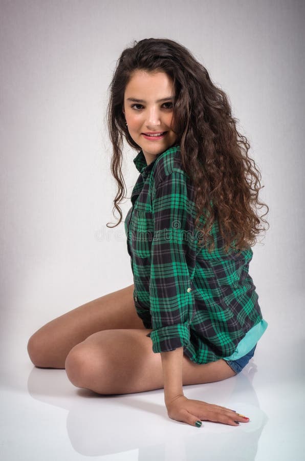 Sitting Model stock photo. Image of cute, lifestyle, person - 97548232