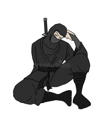 Ninja Sitting Stock Illustrations – 167 Ninja Sitting Stock ...