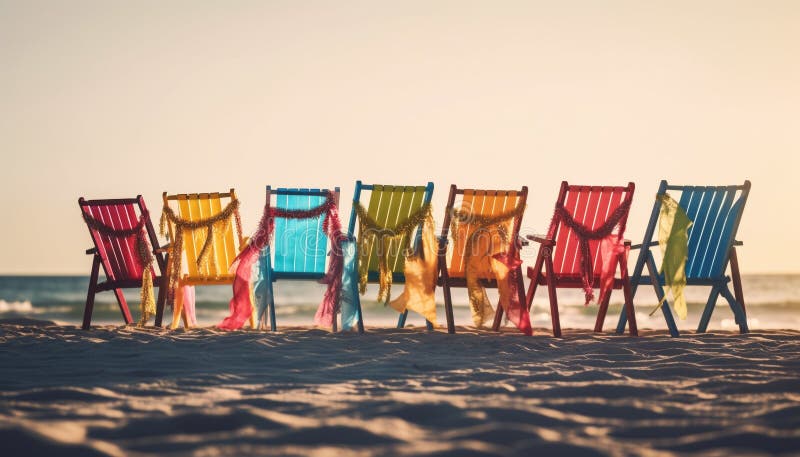 Sitting in Outdoor Chair, Enjoying Tranquil Scene Generated by AI Stock ...