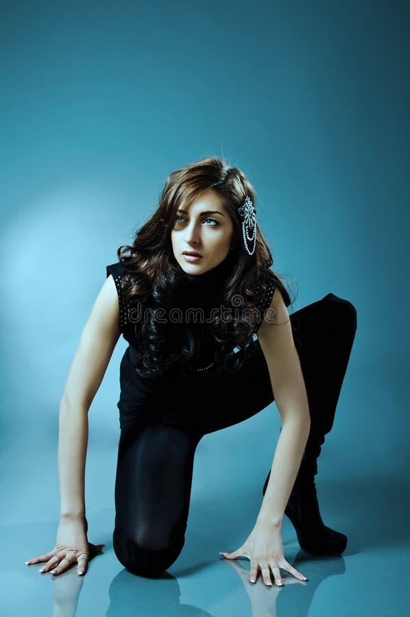 Sitting pose stock image. Image of face, healthy, makeup - 13189139