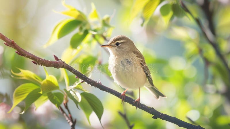 A Small Bird on a Tree Branch Stock Image - Image of songbird, wild ...