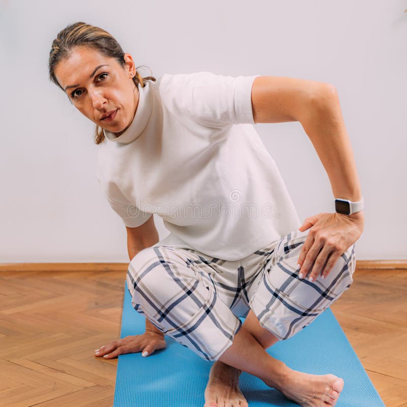 Sitting Rising Test at Home Stock Image - Image of rise, exercise ...