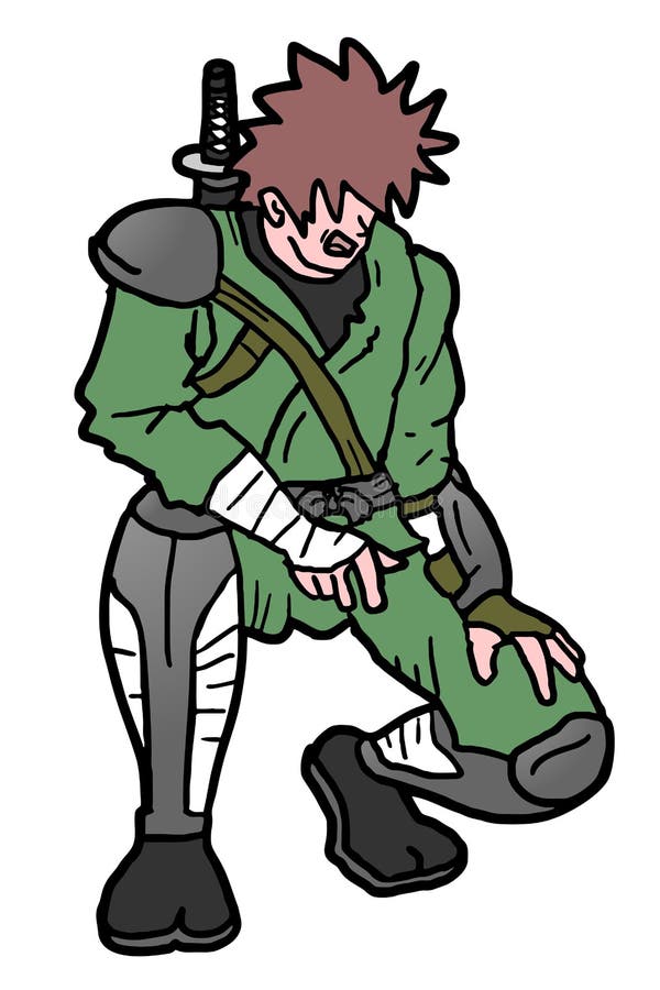 Samurai sitting stock vector. Illustration of pose, seated - 100822939