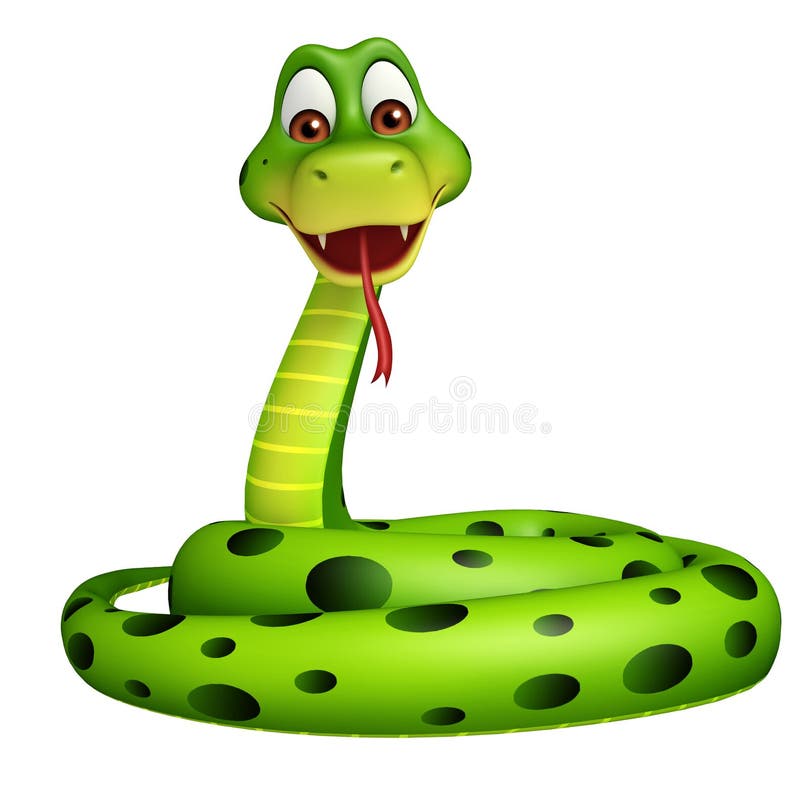 Sitting Snake Cartoon Character Stock Illustration - Illustration of ...