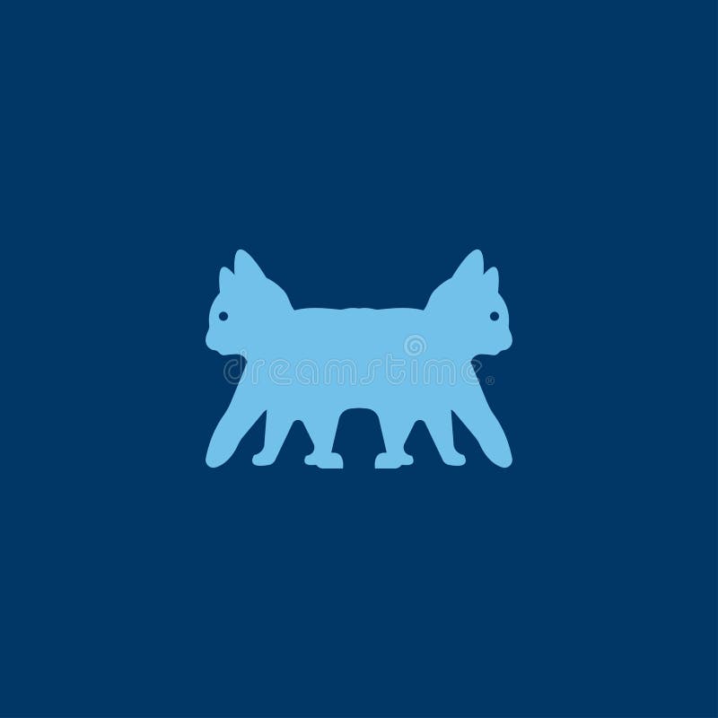 Sitting, Standing, Running Cat Animal Logo Stock Vector - Illustration ...