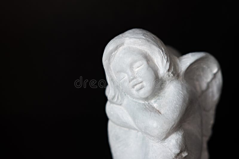 Sitting stone angel stock photo. Image of wings, concrete - 92723542