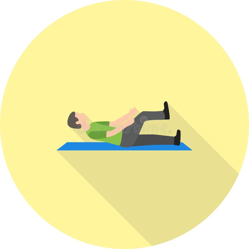 Sitting and Stretching stock vector. Illustration of young - 80365143