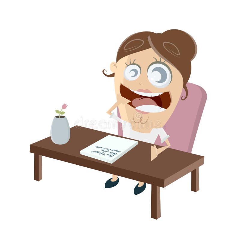 Sitting on a Table with an Important Note Stock Vector - Illustration ...
