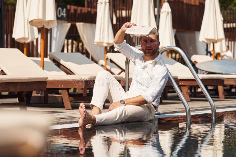 Taking a Rest Together. Group of Young Happy People Have Fun in ...