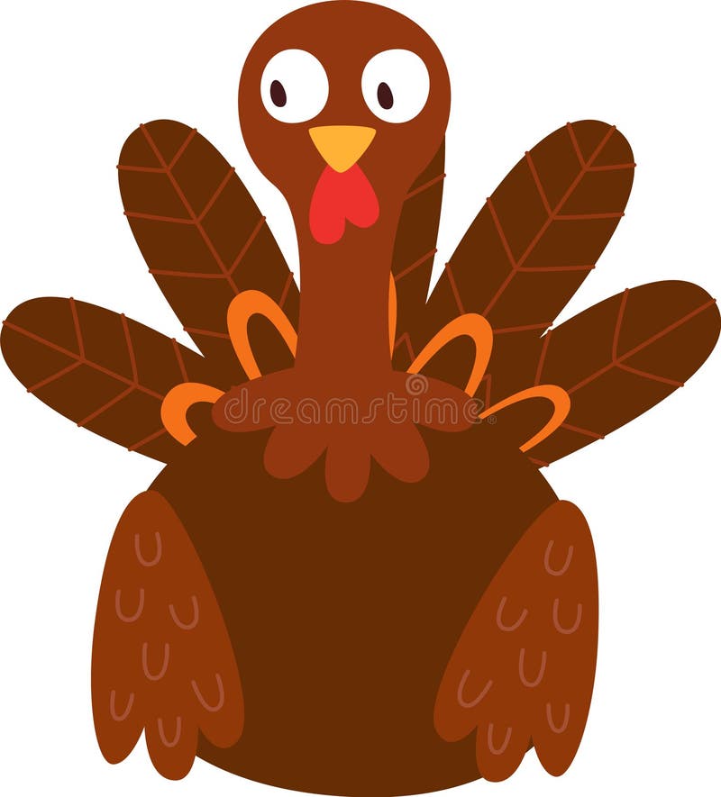 Sitting Turkey Bird stock vector. Illustration of feather - 284234128