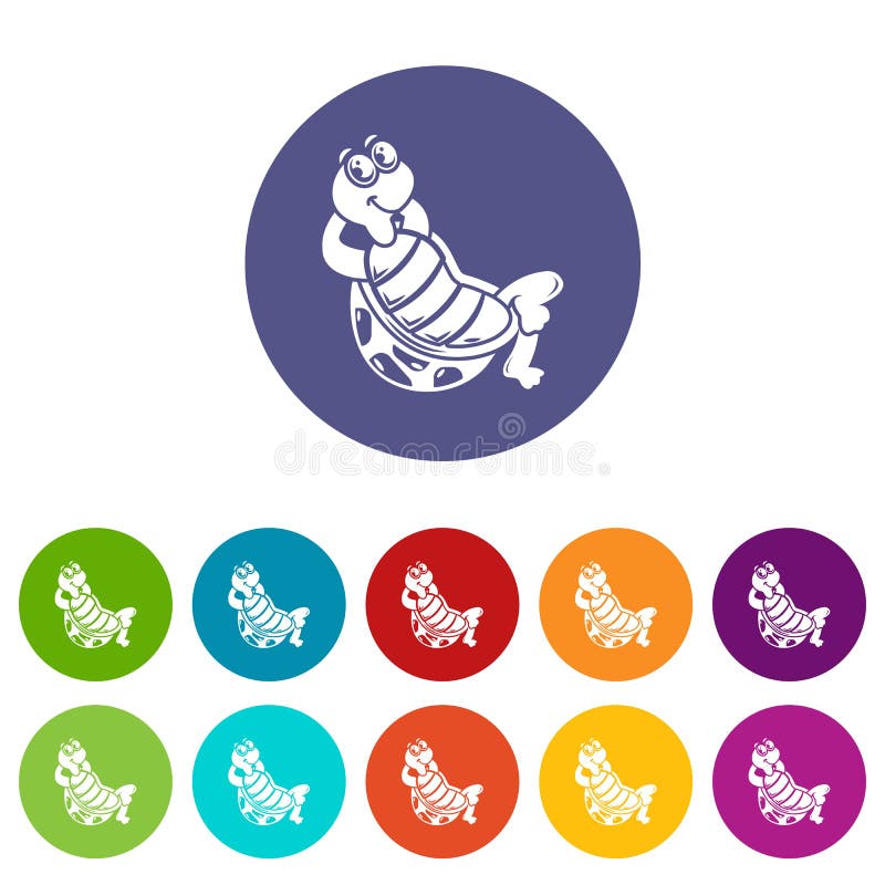 Sitting Turtle Icon, Simple Style Stock Vector - Illustration of ...