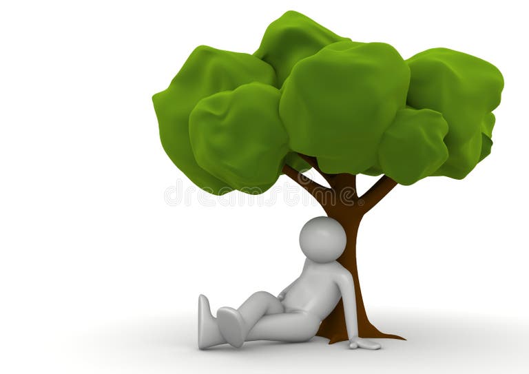 Cartoon Man Sitting Under Tree Stock Illustrations – 281 Cartoon Man ...