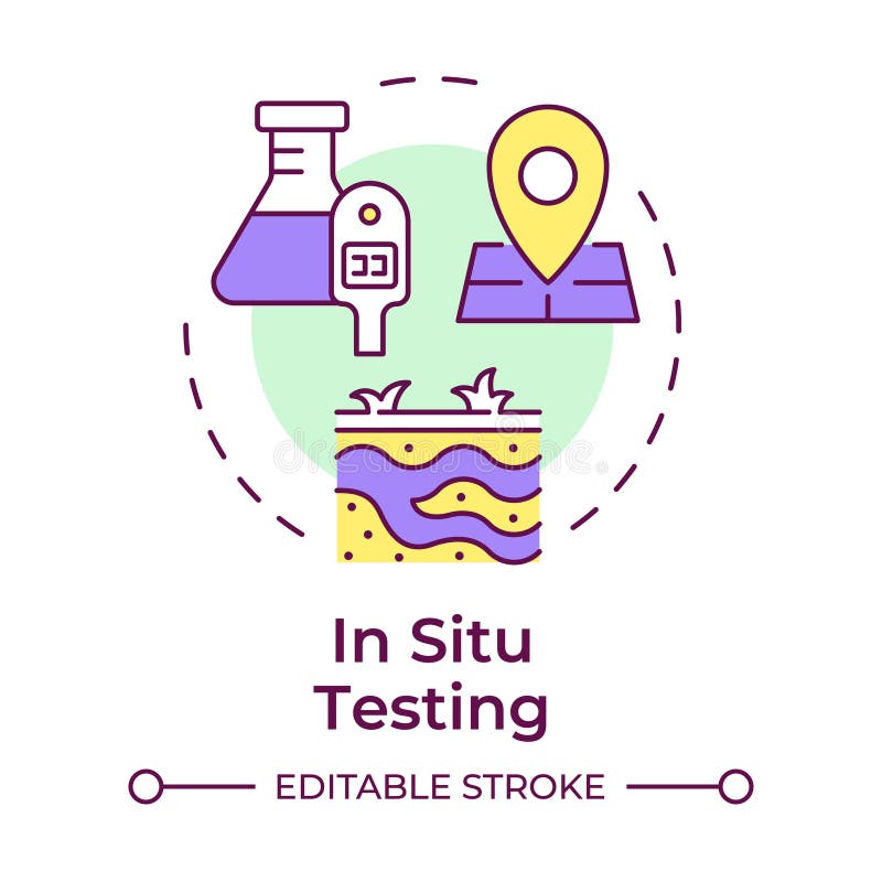 In Situ Testing Multi Color Concept Icon Stock Vector - Illustration of ...