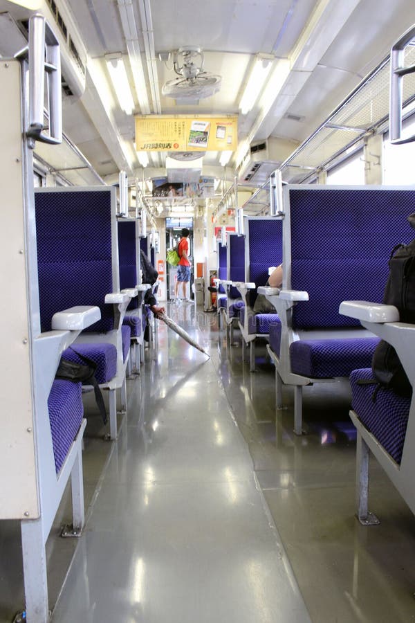 The Situation Inside Passenger Car of Japanese Train Stock Image ...