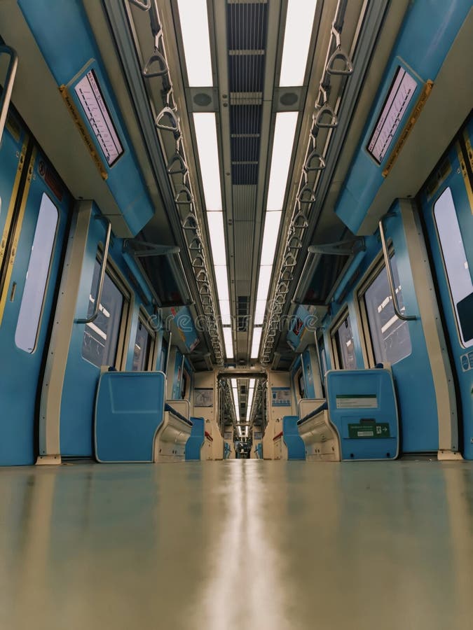 Situation on the Jakarta LRT Train Stock Image - Image of building ...