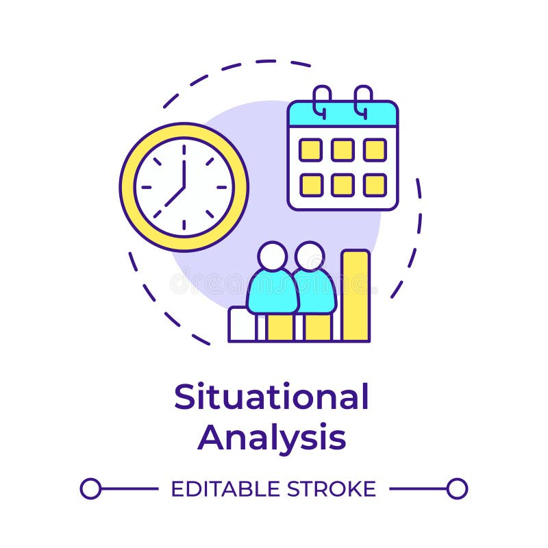 Situational Analysis Multi Color Concept Icon Stock Vector ...