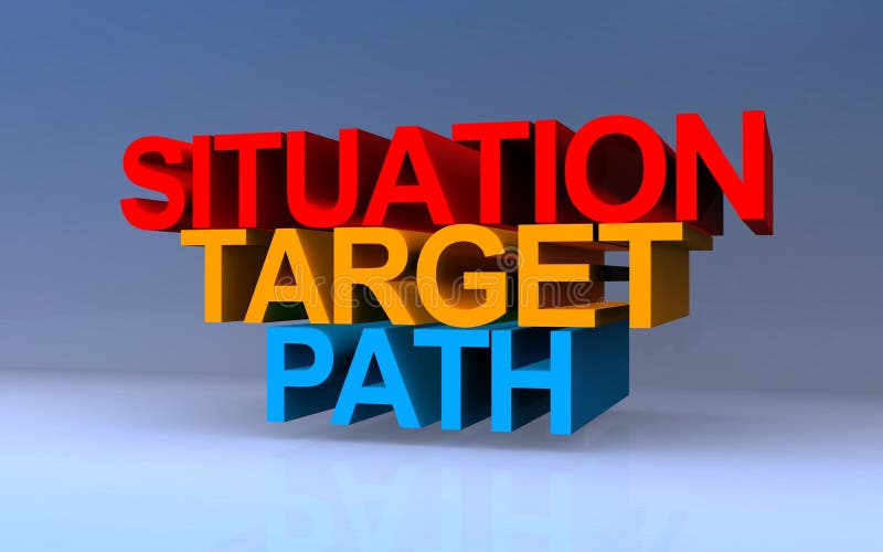 Sitution Target Path on Blue Stock Photo - Image of framework, planning ...