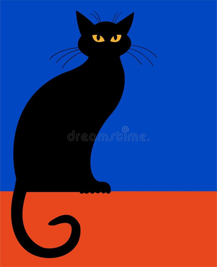 Sitzendes Katze-Schattenbild/ENV Vektor Abbildung - Illustration von ...