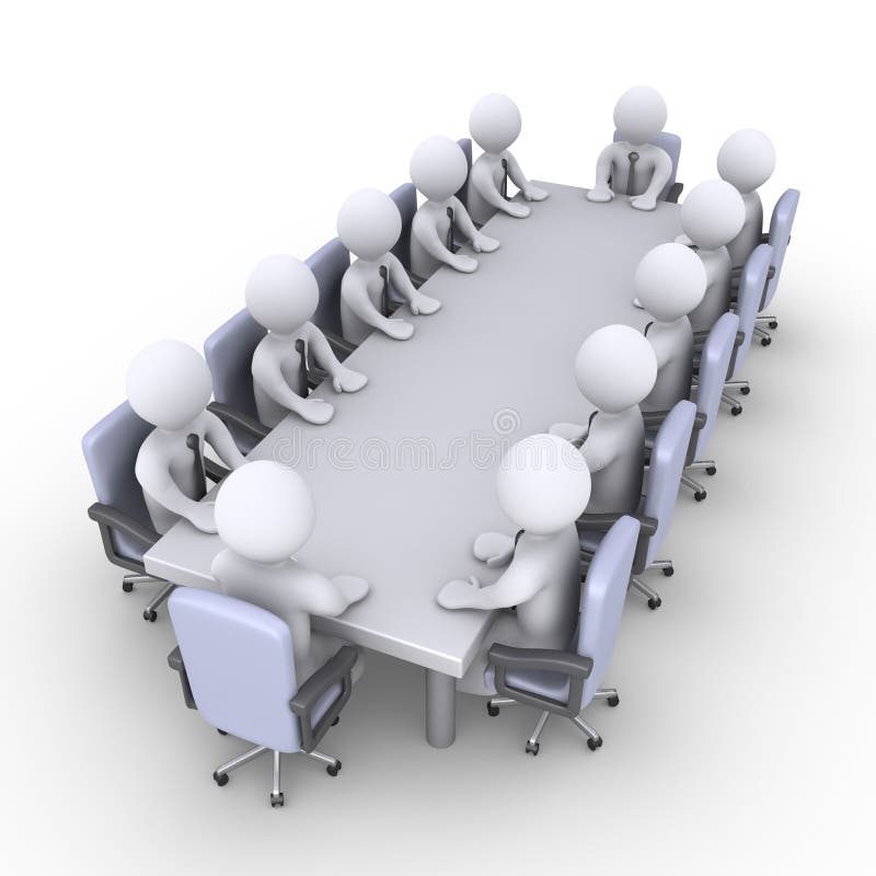 Geschäftsleute Sind in Einem Meeting Um Einen Tisch Versammelt Stock ...