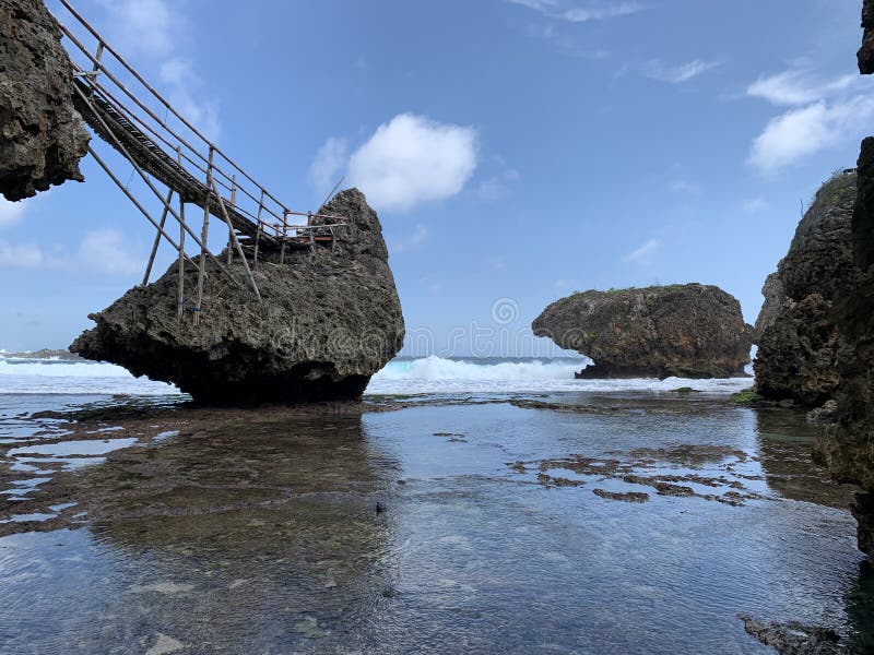 Siung beach stock photo. Image of vacation, shore, tower - 255770408